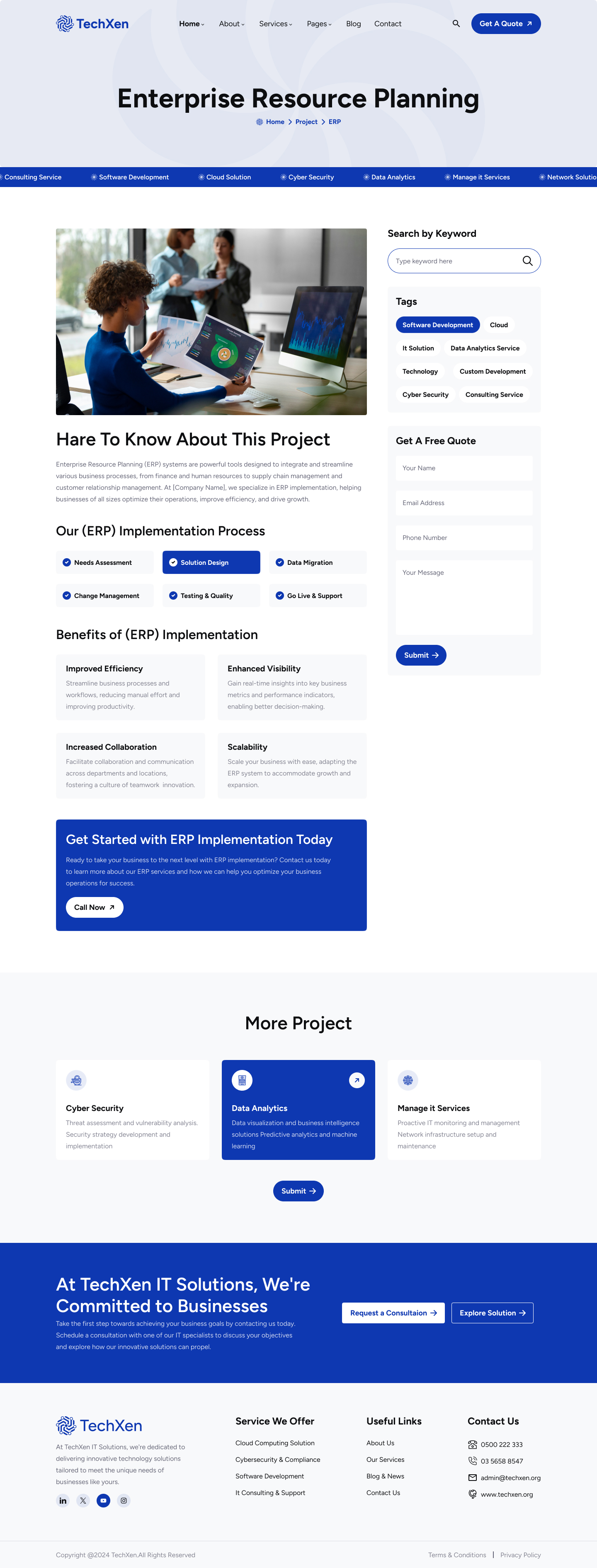 Techxen - IT Solutions & Technology Startup Figma Template by VikingLab
